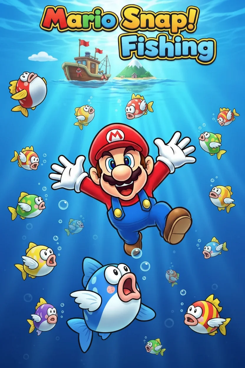 Mario Snap! Fishing | Astrocade